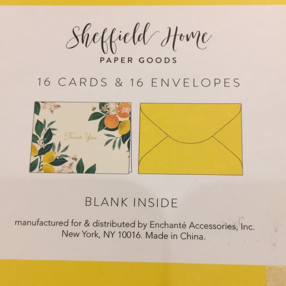 Sheffield Home | Office | Citrus Floral Thank You Note Set Of 6 By ...